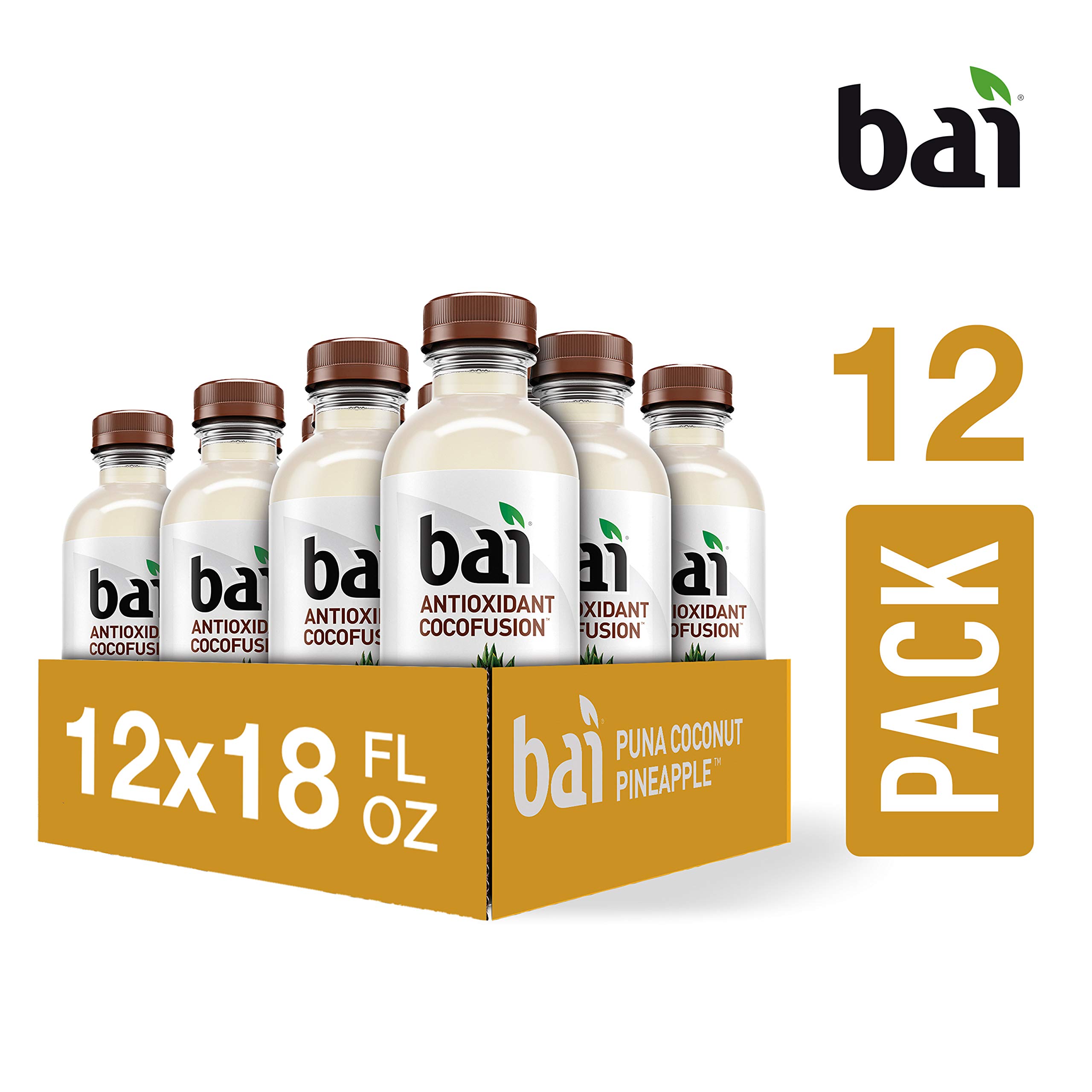 Bai Coconut Flavored Water, Puna Coconut Pineapple, Antioxidant Infused ...