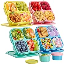 Lunchable Snack Containers BADBLUE 16Pack Snack Box Containers, Double ...
