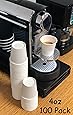 Amazon.com: 4 Oz. White Paper Hot Coffee Cup For Espresso, Nespresso ...