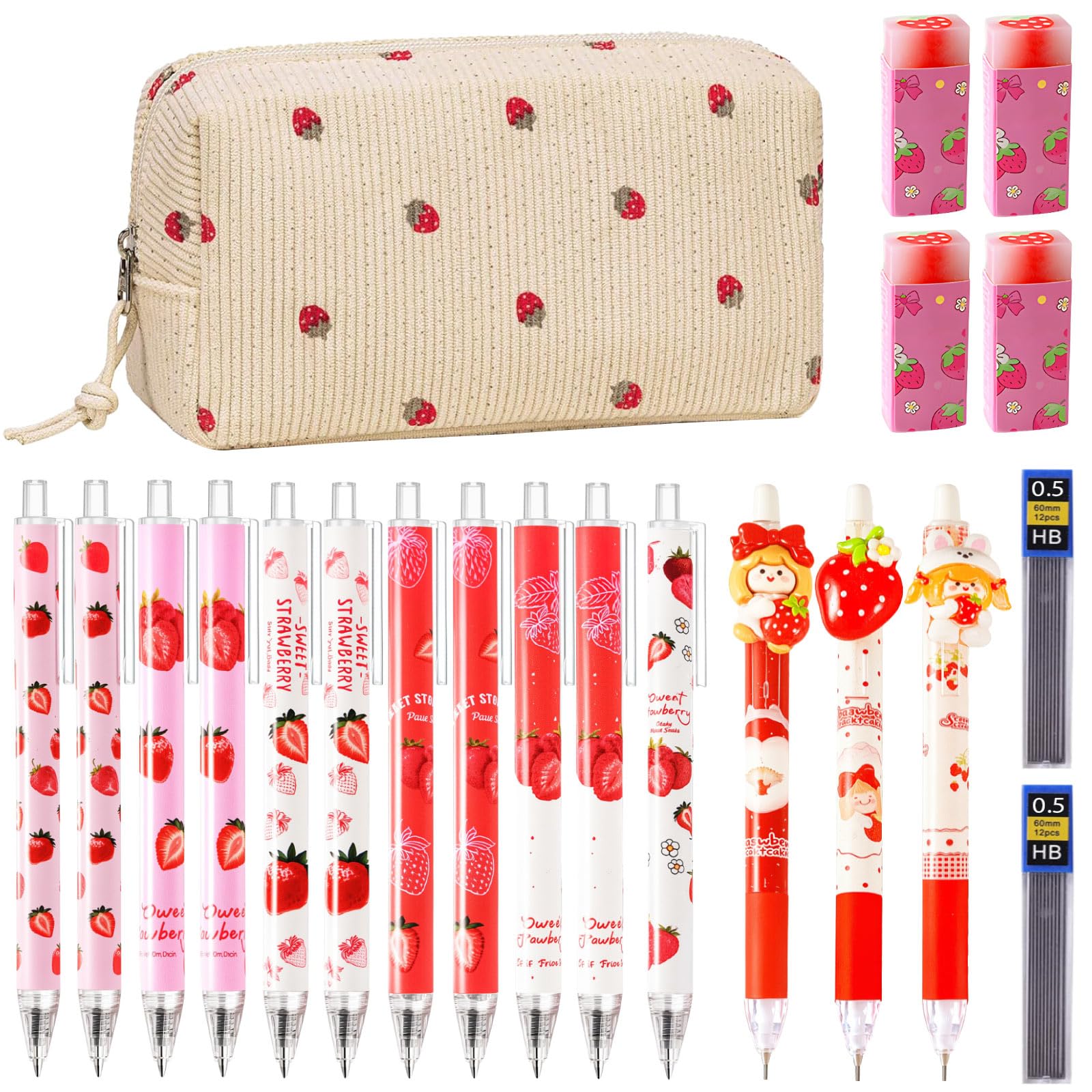 Daphilly Cute Strawberry School Supplies,Kawaii Stationery Birthday ...