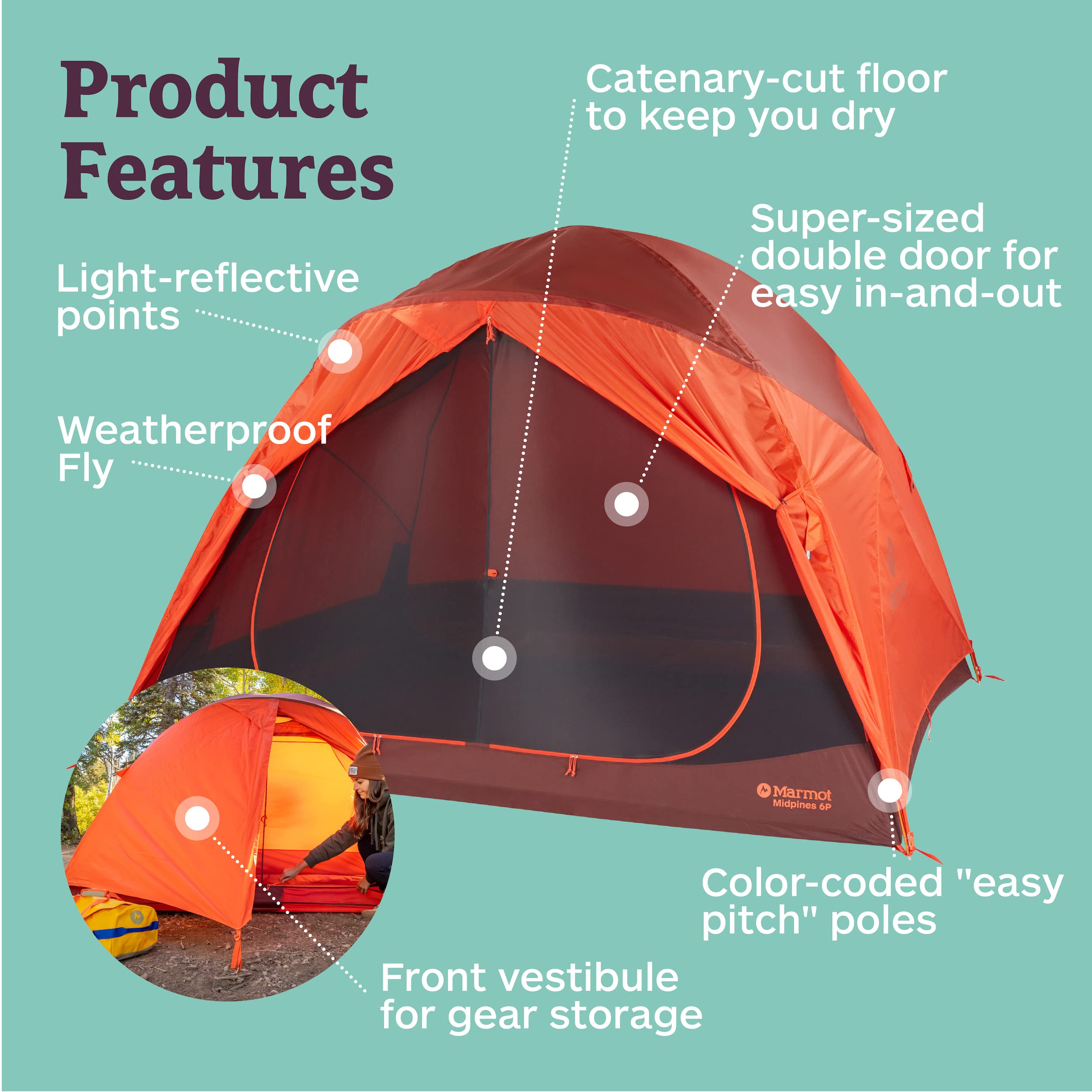 Mua MARMOT Midpines 4P/6P Camping Tents & Footprints trên Amazon Mỹ ...