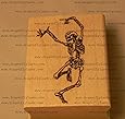 Amazon.com: Dancing Skeleton rubber stamp, Halloween! P39: Arts, Crafts ...