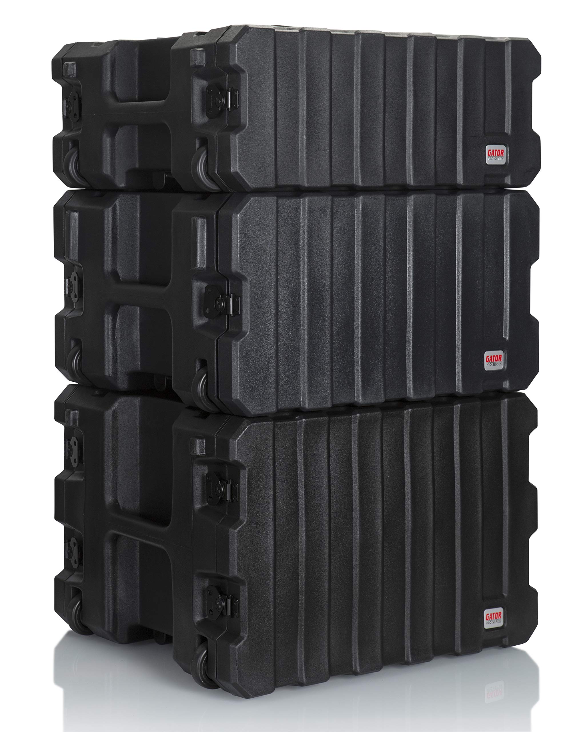 Gator Cases Pro Series Rotationally Molded 6U Rolling Rack Case with 19 ...