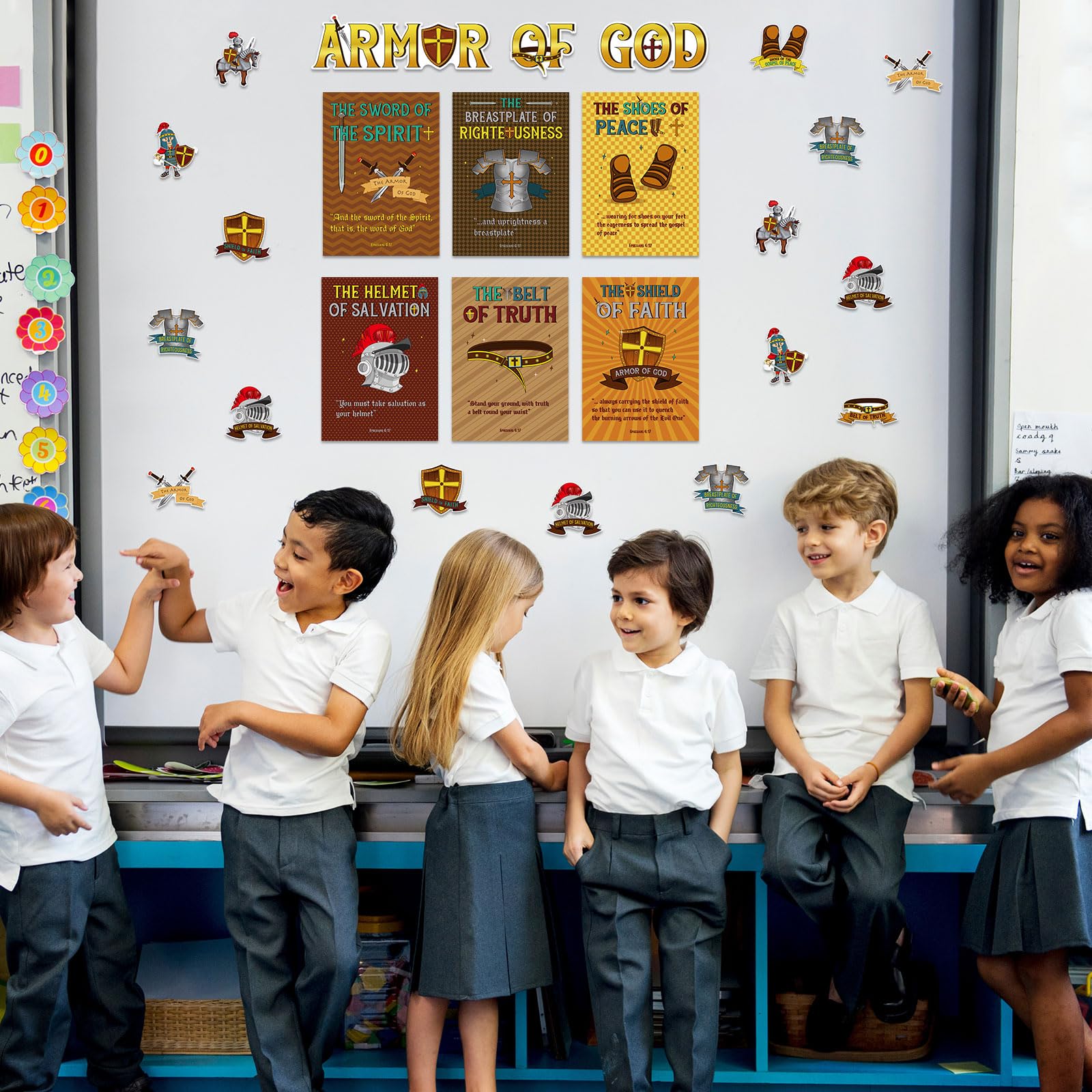 Mua Harloon 41 Pcs Armor of God Bulletin Boards Religious Classroom ...