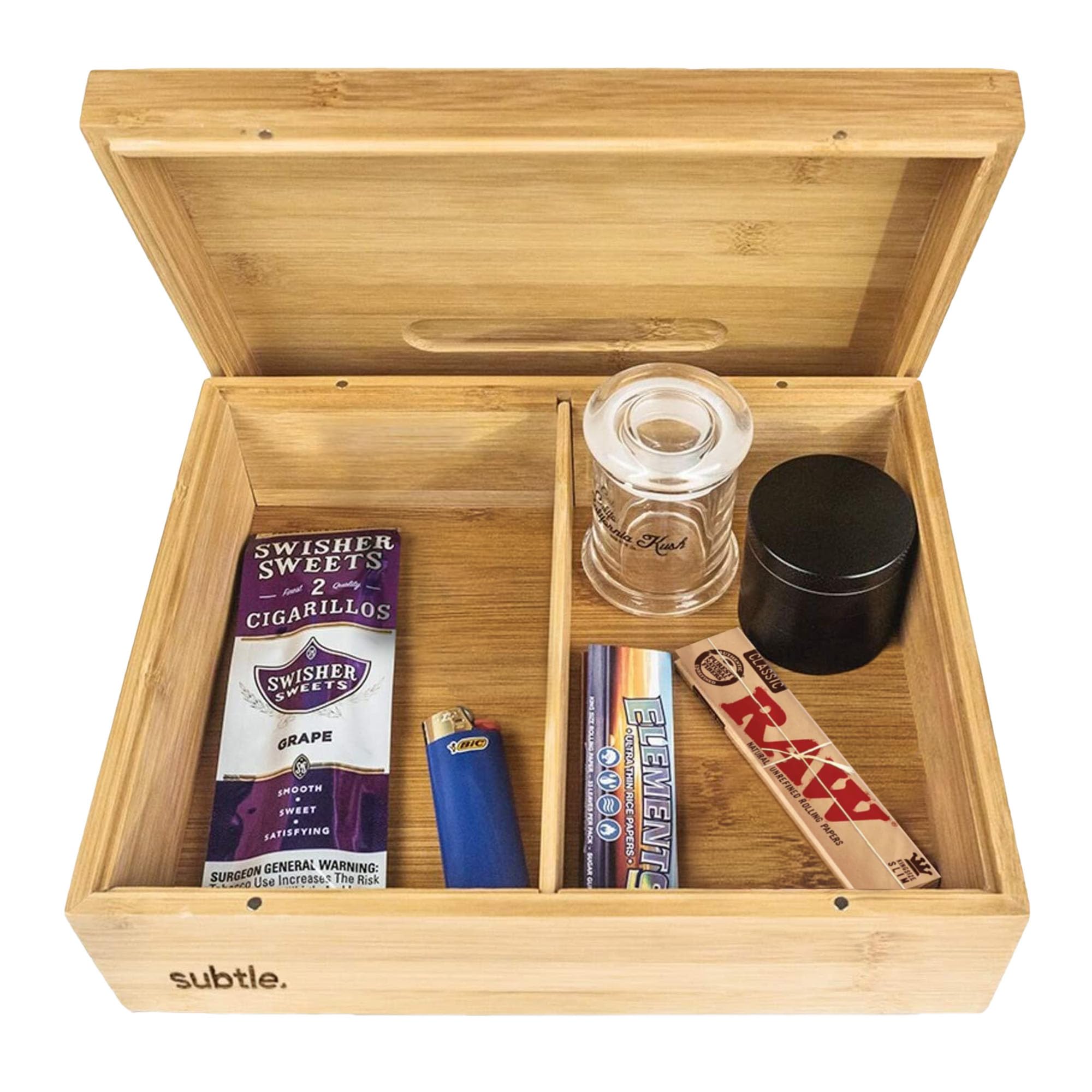 Mua Rolling Tray Stash Box - Large Bamboo Box w/Ample Storage Space to ...