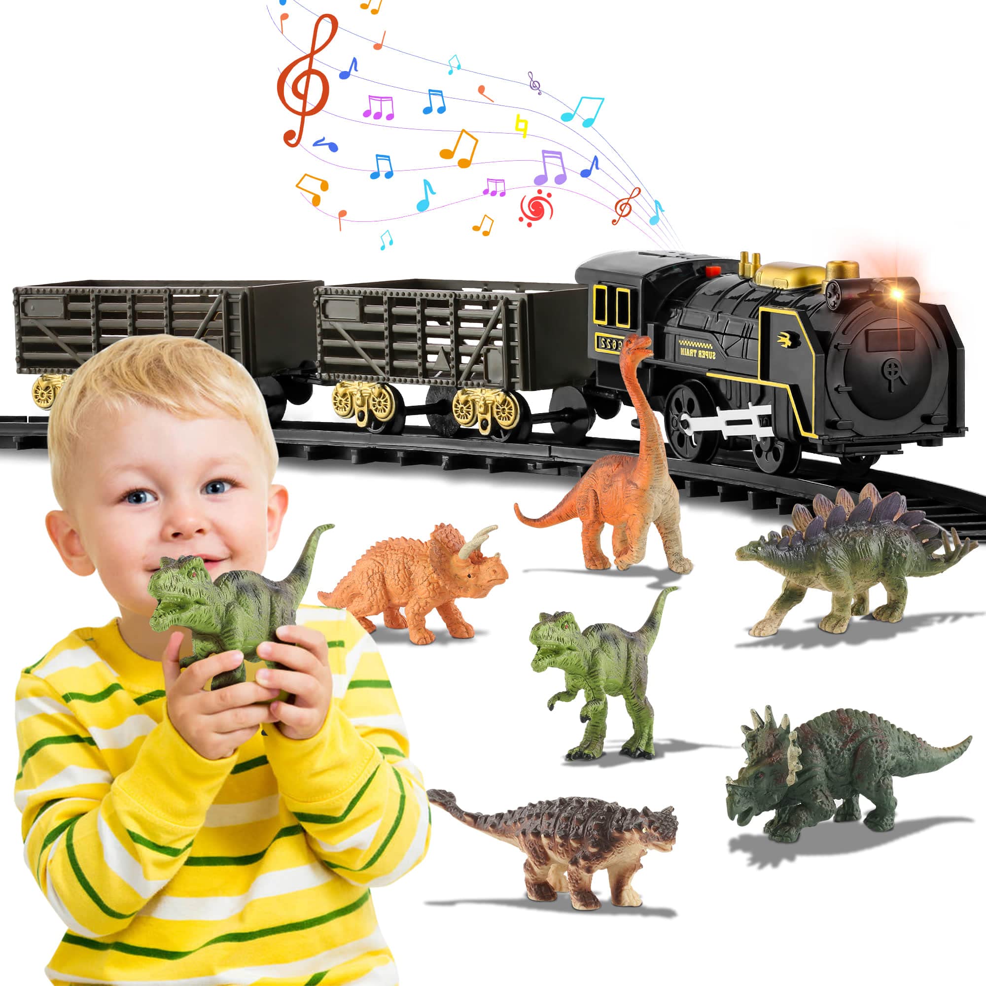 Mua Dinosaur Toys Train Set for Boys with Tracks & 6 Mini Dinosaur ...
