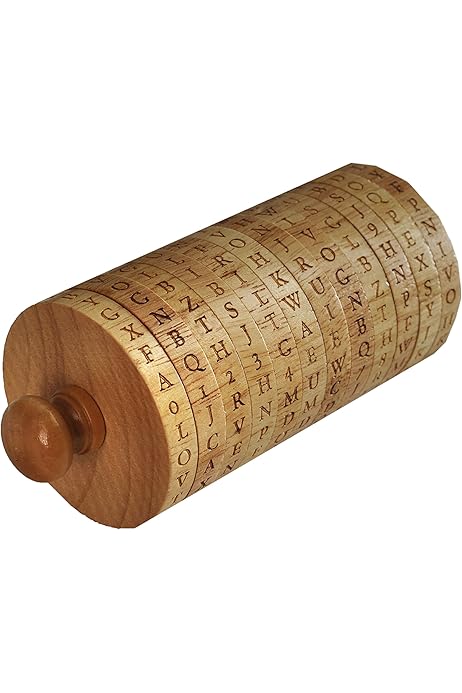 2011 Colonial Williamsburg Cypher Wheel Secret Decoder Wooden Spy Toy