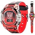 Amazon.com: Transformers Kids Watch – LCD Display, Metallic Bezel ...