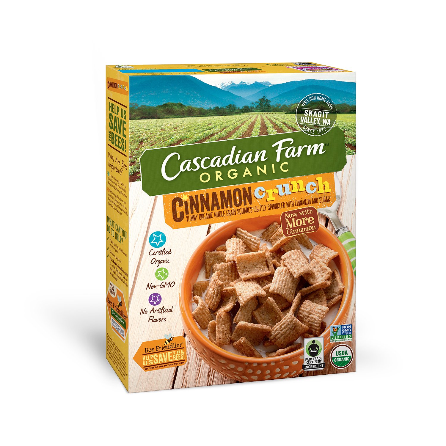 Amazon.com: Cascadian Farm Cereal Organic Berry Vanilla Puff Cereal Box ...