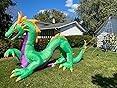 Amazon.com: 14Ft Long Huge Halloween Inflatables Green Dragon, Green ...