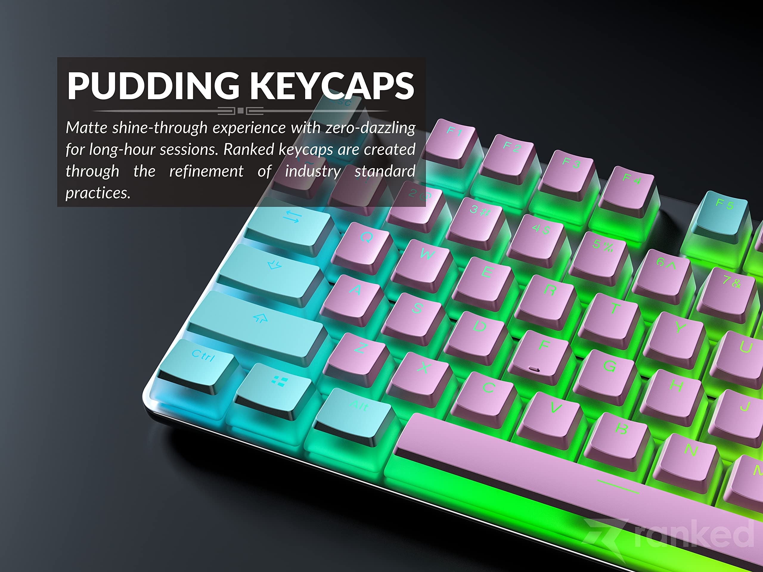 Mua Ranked Pudding PBT Keycaps | 112 Double Shot Translucent ANSI US ...