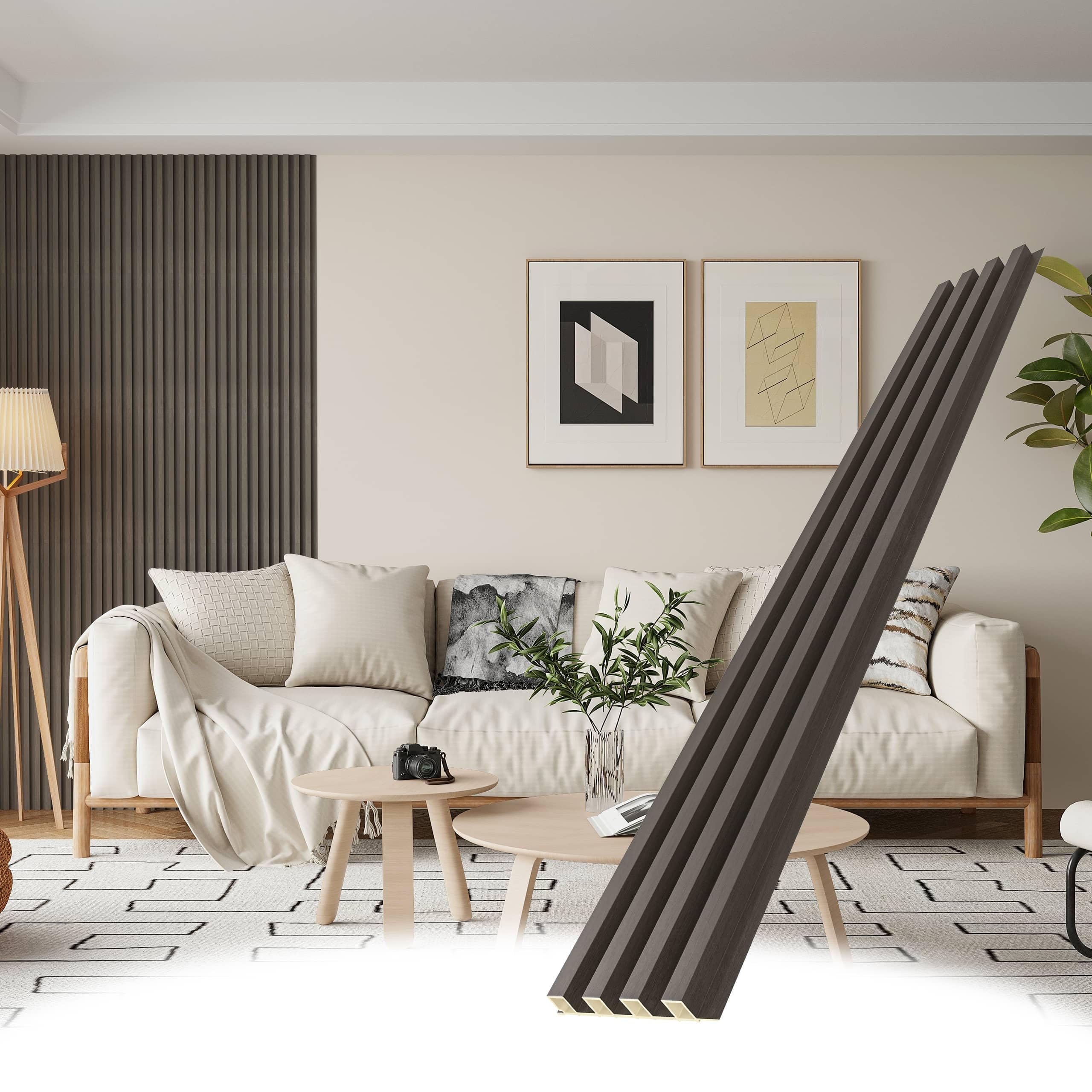 WPC Slat Wall Panels, 8 Pack Accent Slat Wood Slats for Wall and ...