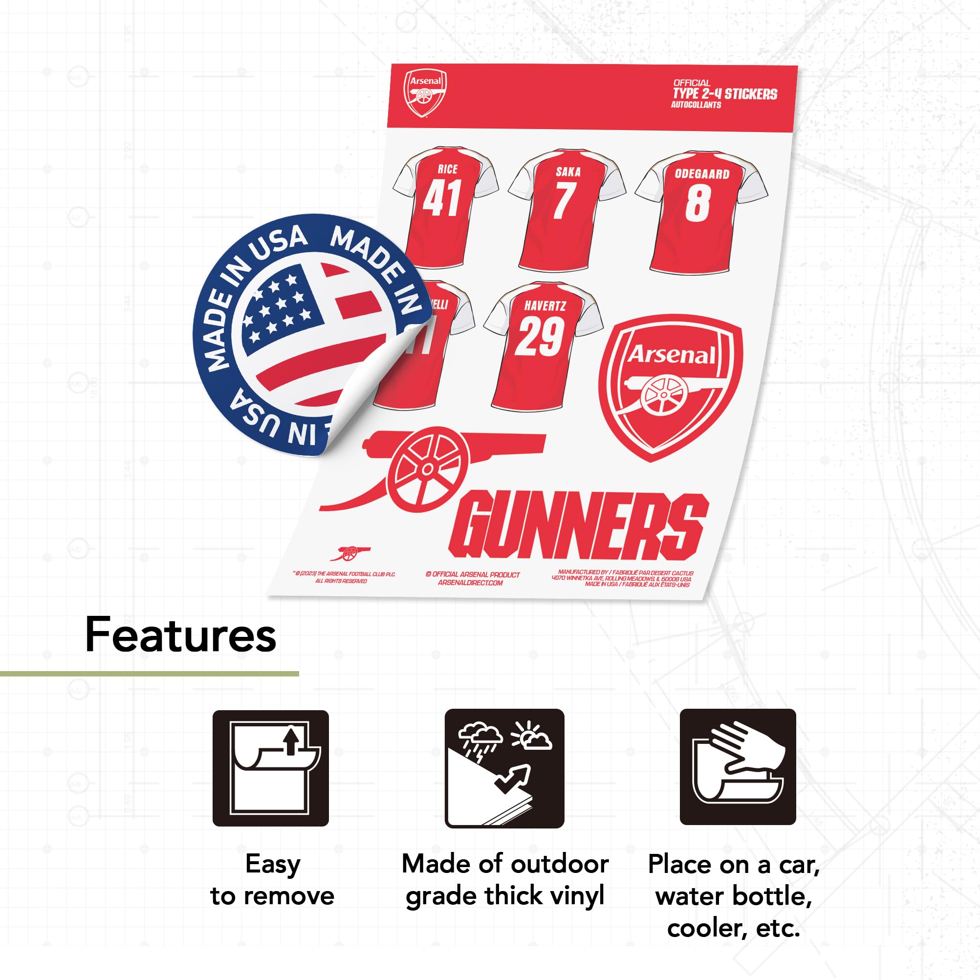 Mua Desert Cactus Arsenal FC Stickers Gunners Decal Vinyl English ...