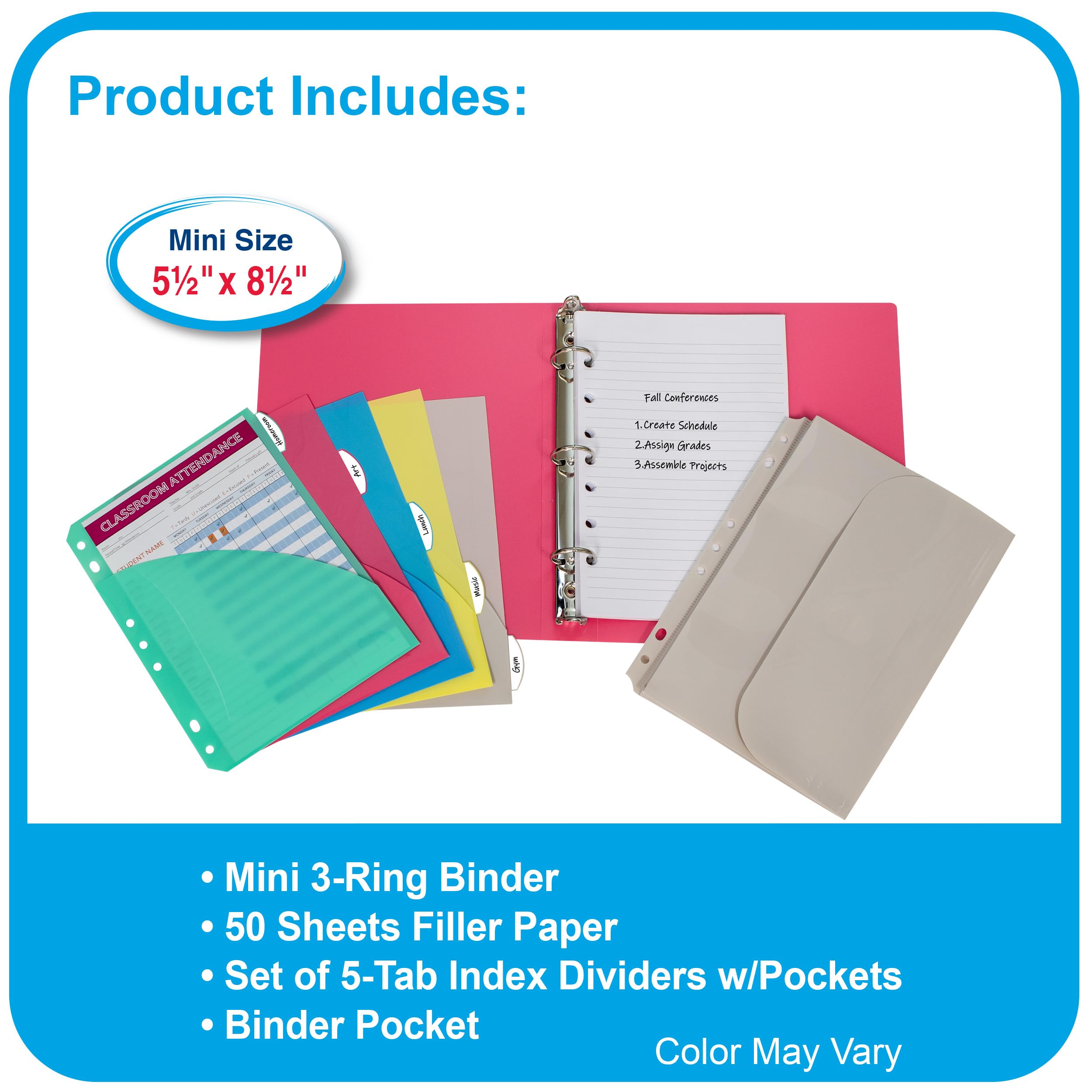 Mua C-Line Mini Binder Starter Kit, Includes Binder, Index Dividers ...