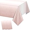 Amazon.com: 3 Pack Ombre Rose Gold Plastic Tablecloth for Parties ...