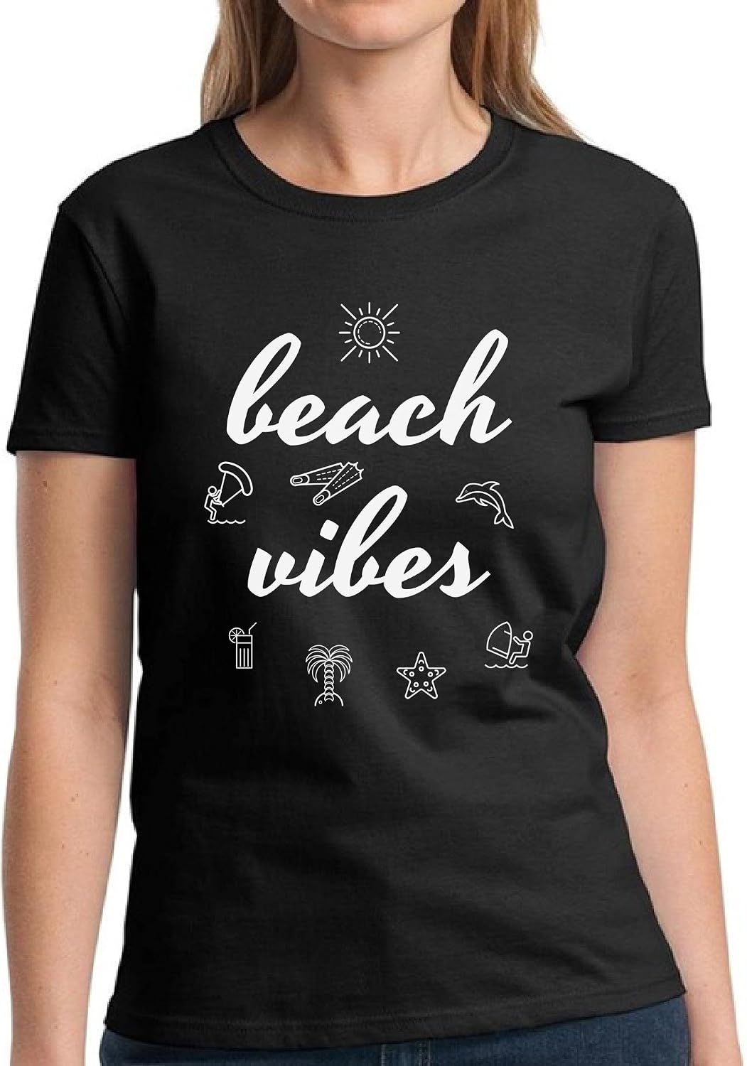 Amazon.com: Pekatees Beach Vibes Shirt Beach Clothes for Women Beach ...