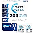 OPTI WIPES | 200 Toallitas húmedas individuales para lentes : Amazon ...