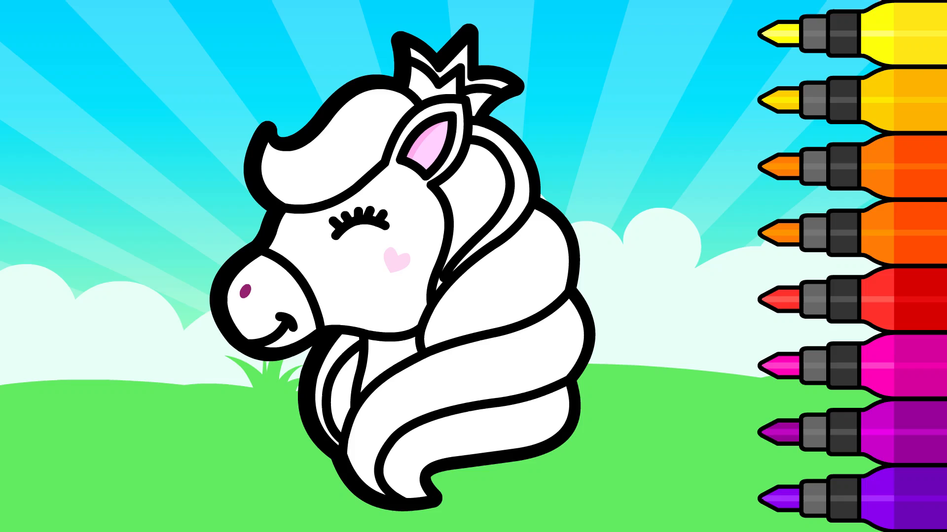 Unicorn Colouring Games for Kids: Free Rainbow Glitter Colouring Book ...