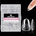 Amazon.com: UNA GELLA Extra Short Almond Nail Tips Full Cover 504PCS ...