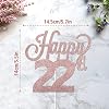 LINGTEER Happy 22nd Birthday Cake Topper - Cheers to 22 Years Old ...