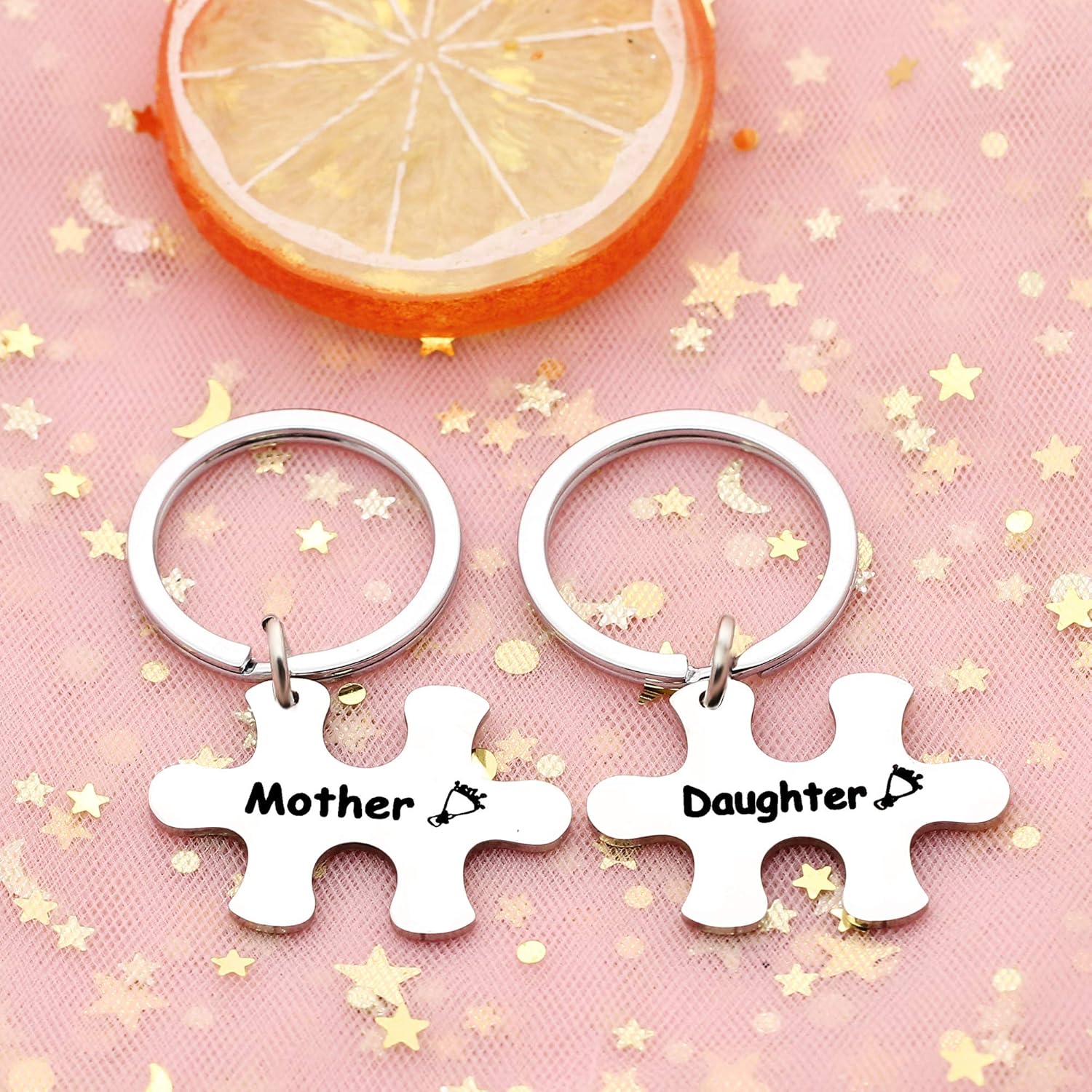 Key Chains Rings Mother Daughter Keychains Birthday Anniversary ...