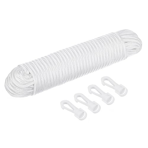 Flag Pole Rope Replacement Kit - 80ft 1/4 Inch Thick Nylon White ...