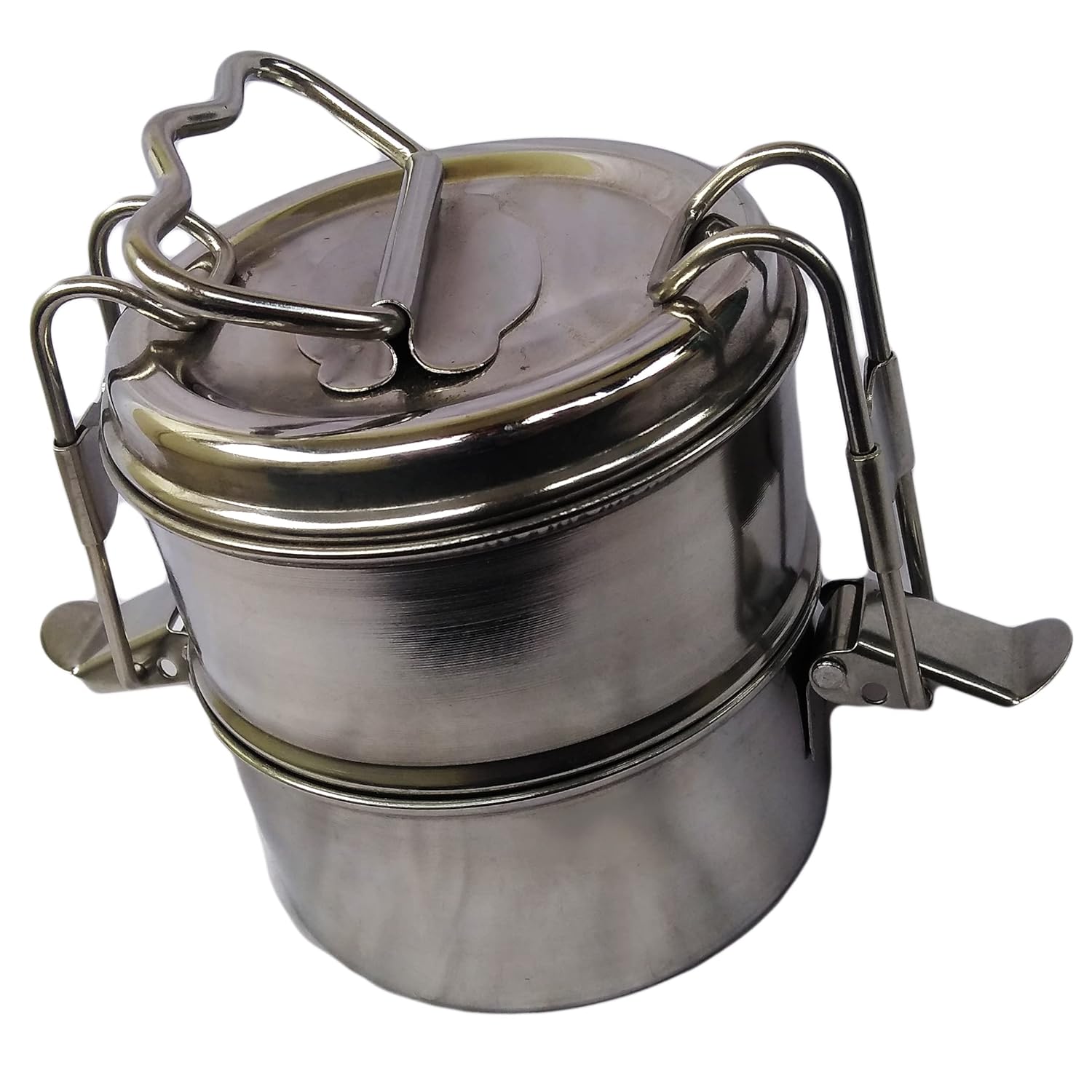 Buy SS Stainless Steel Exclusive Clip Tiffin Box 2 Tier / Layer ...