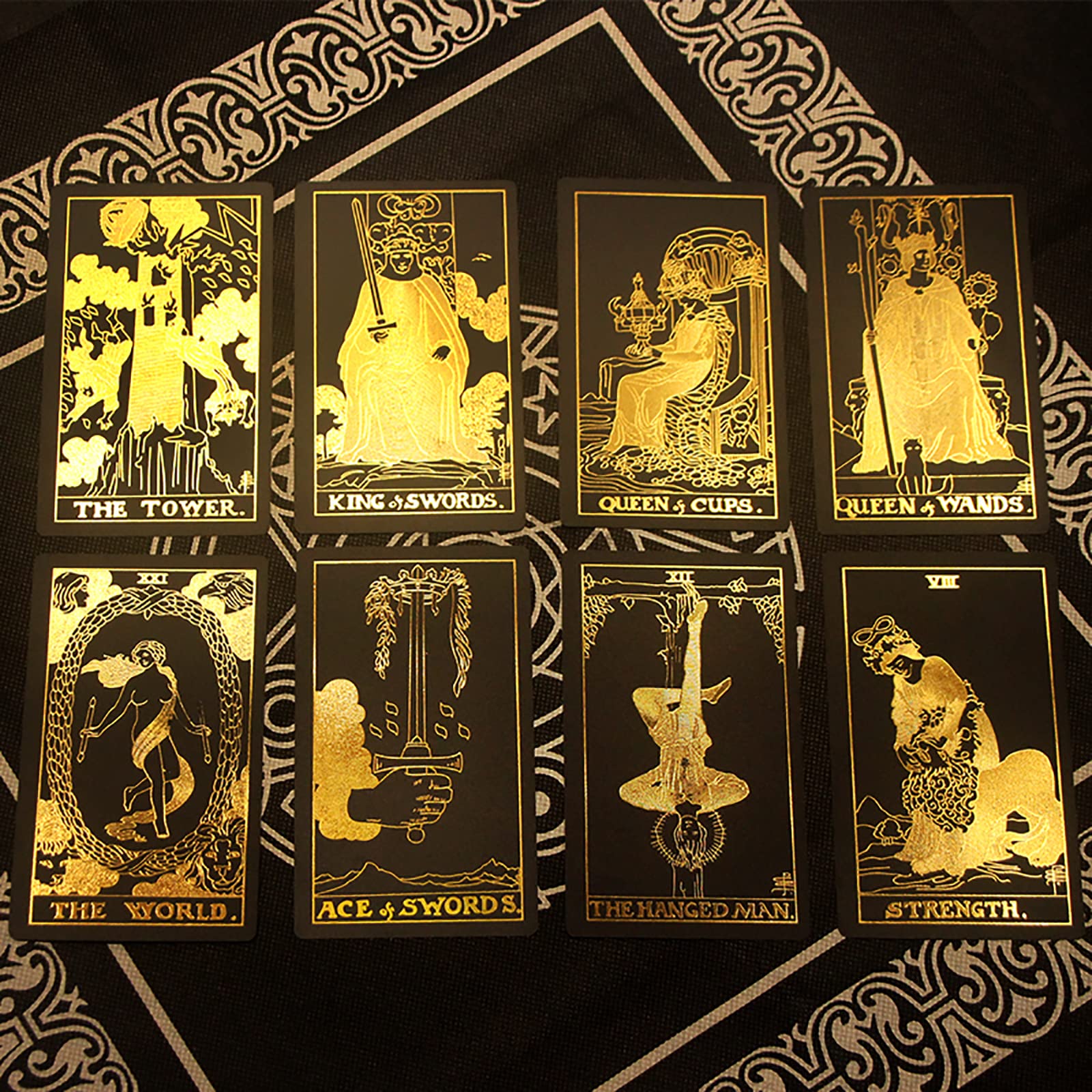 Mua Gold Foil Tarot Cards, Prophet Tarot Cards with Guidebook, 78 ...