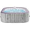 Amazon.com : Seizeen 4-6 Person Inflatable Hot Tub, Portable Outdoor Spa Square Hot Tub with 130 ...