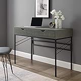 Amazon.com: Walker Edison 2 Drawer Modern Wood and Metal Computer ...