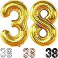 Amazon.com: KatchOn, Giant Gold 38 Balloon Numbers - 40 Inch | Gold 38 ...