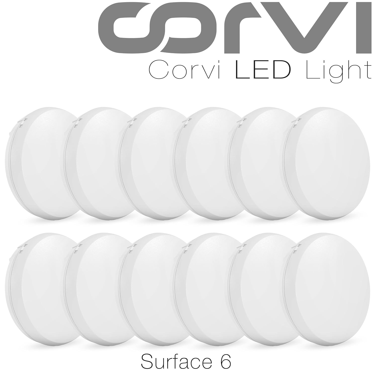Buy Corvi Surface 6 15-Watt LED Panel Light (Pack of 10, White, Round ...