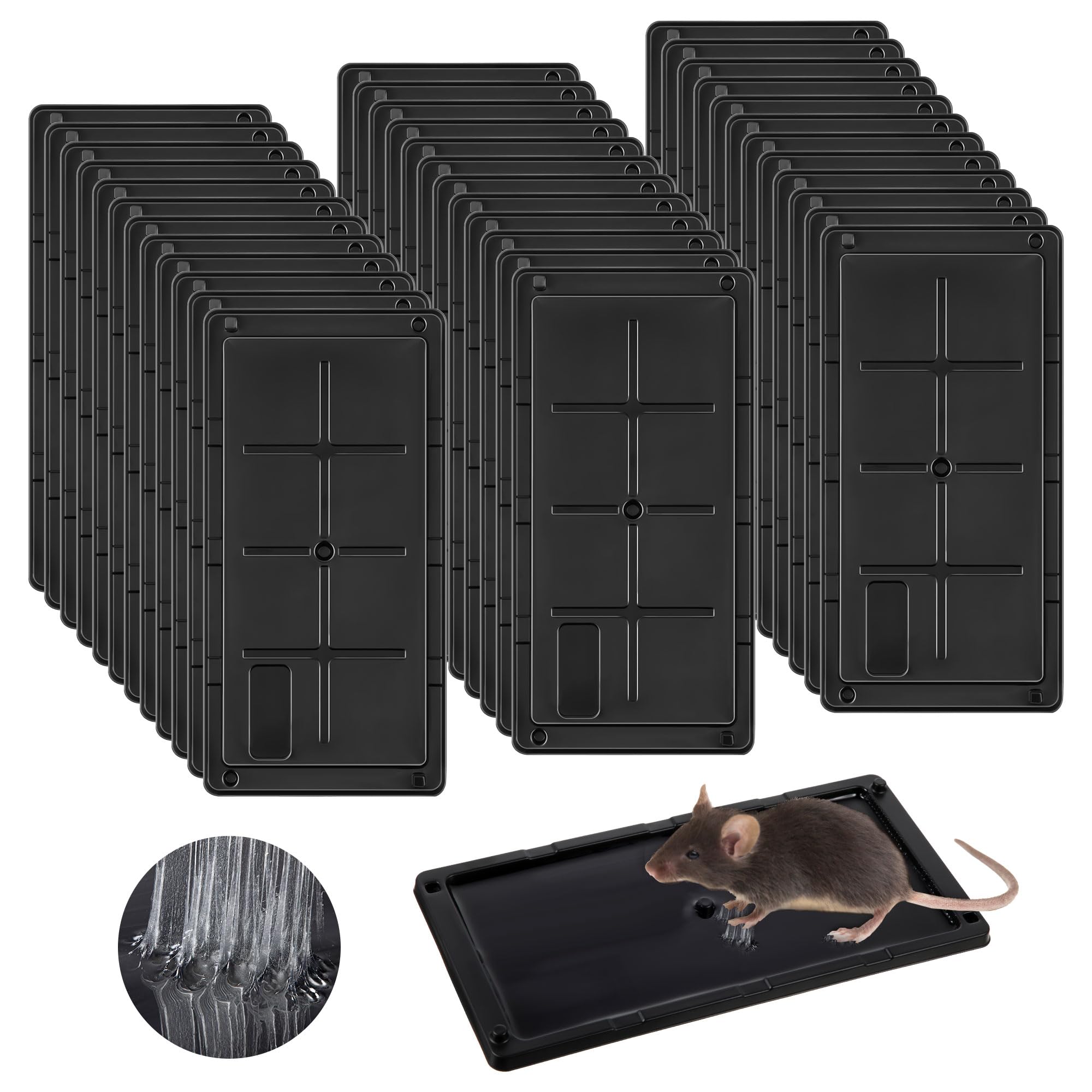 Qualirey 36 Pack Glue Traps for Rats and Snakes, Larger and Heavy Duty ...