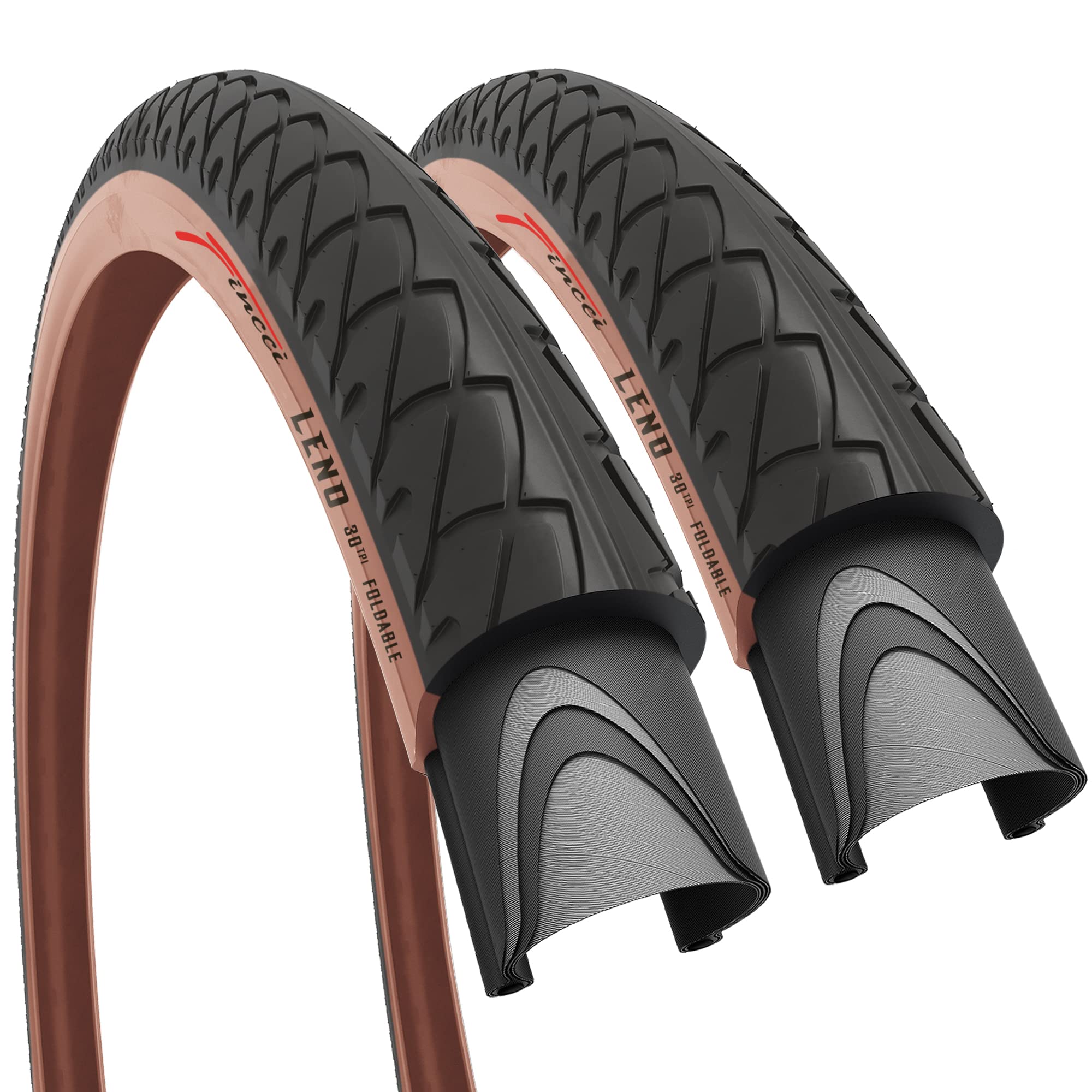 Fincci Pair 26 inch Bike Tires - Foldable Slick 26 x 1.95 Bike Tires ...