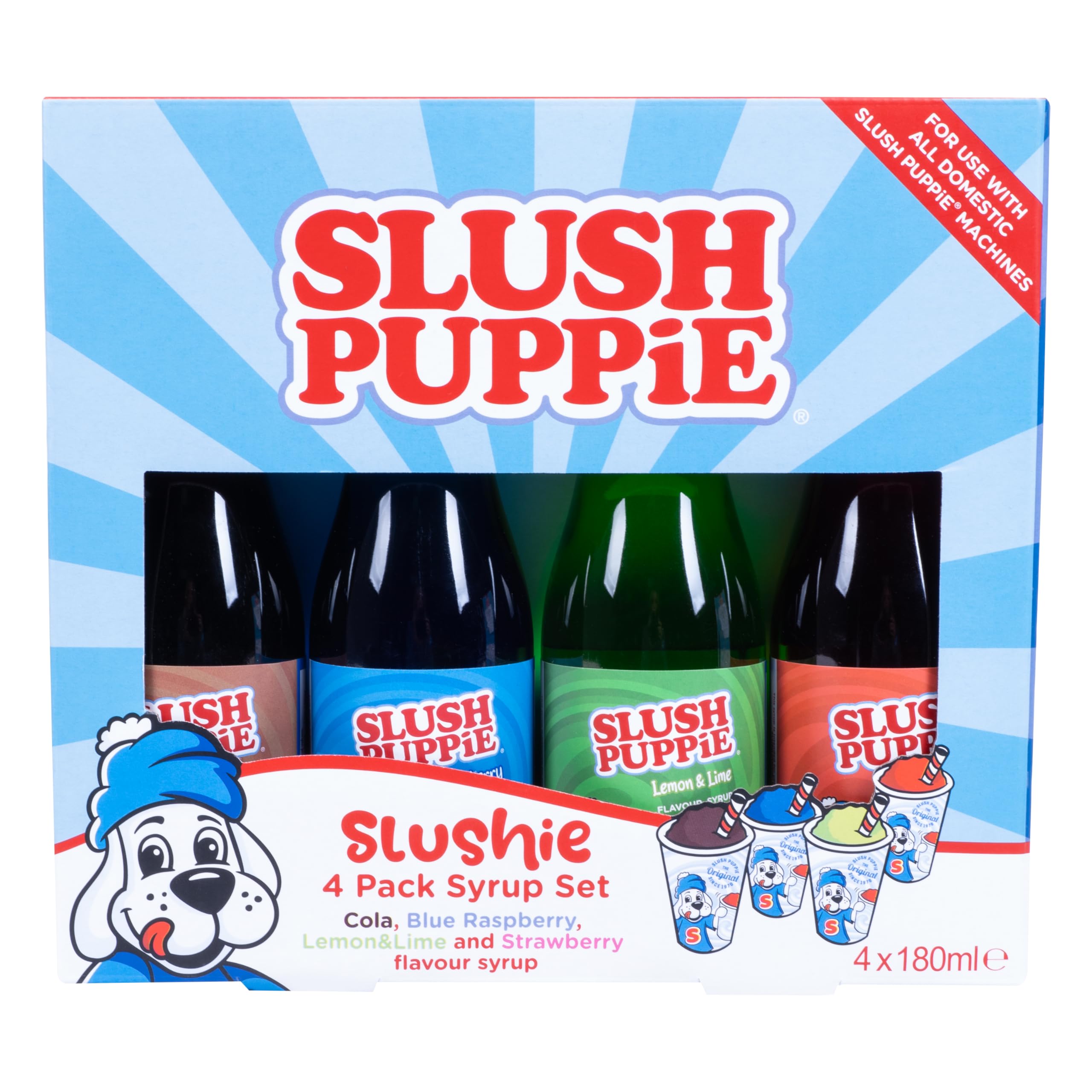 Mua Slush Puppie Syrup Pack of 4 Assorted Flavours. Includes Iconic Blue Raspberry, Strawberry ...