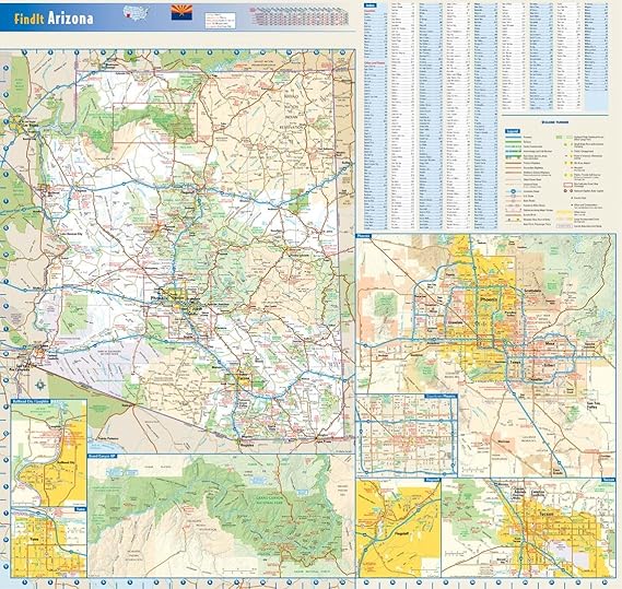 Amazon.com : Arizona State Wall Map - 24" x 22.75" Paper : Office Products