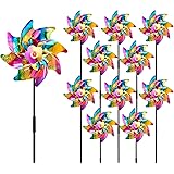 Amazon.com: 10-Pack Sparkly Reflective Pinwheels, Pin Wheel Holographic ...