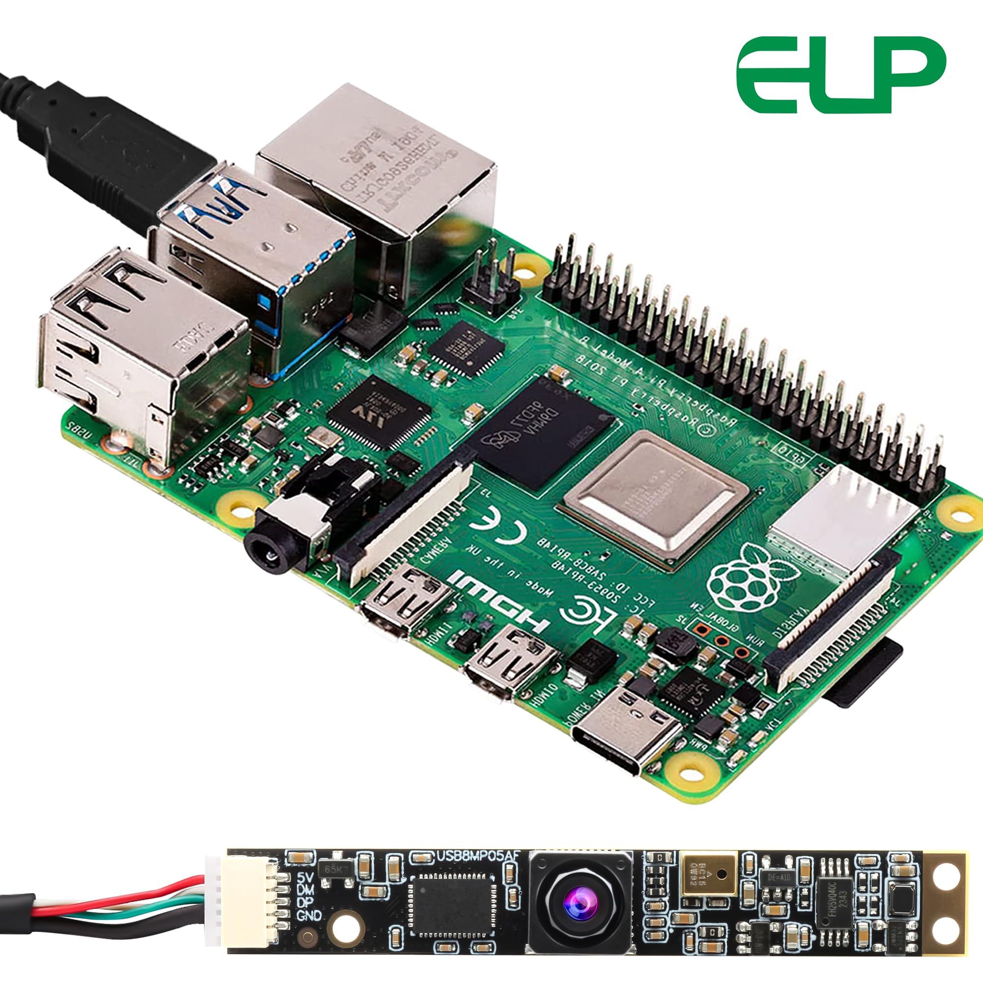ELP 8mp USB Camera Module With Microphone 4K PC Camera For Computer ...