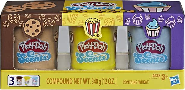 Amazon.com: Play-Doh Scents 3 Pack of Snack Scented Modeling Compound ...