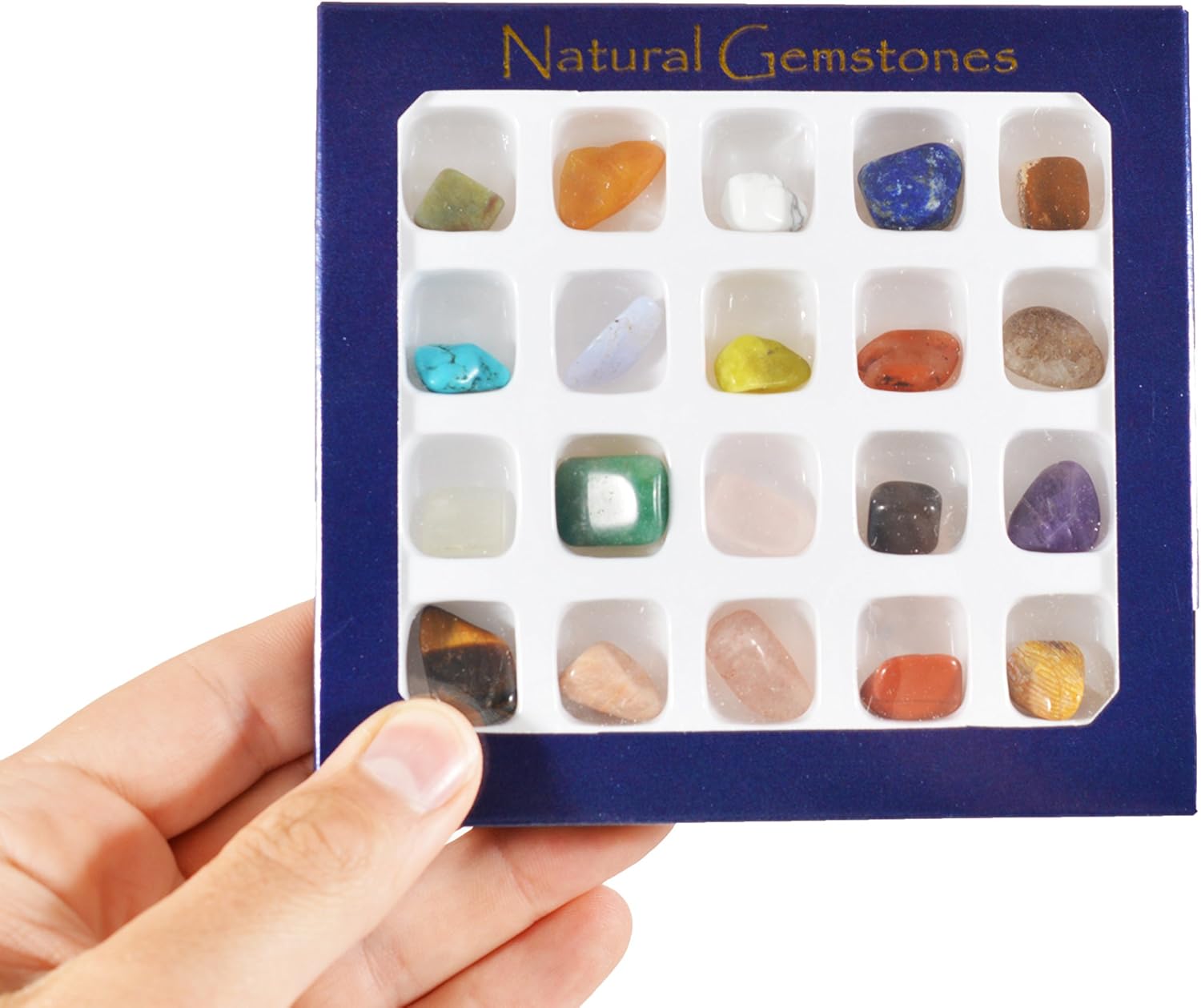 Gemstone Selection Box . Collection of 20 Genuine Gemstones. Perfect ...