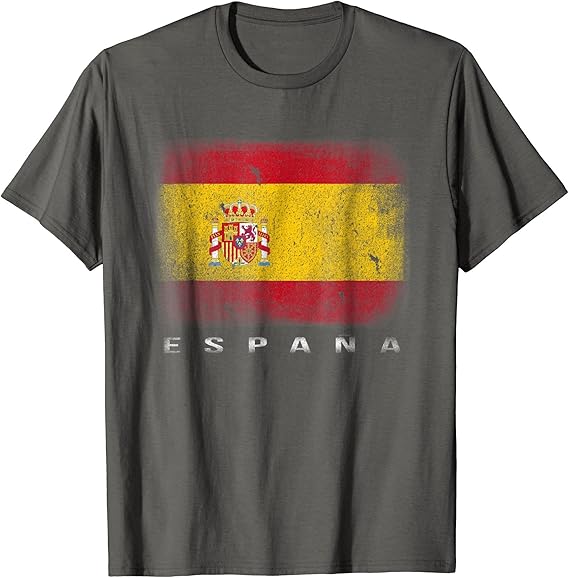 Amazon.com: Spain T-shirt Espana Spanish Flag Soccer Football Fan ...