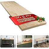Amazon.com - Howizz 60 x 25 Inch Solid Hevea Wood Table Top – 1 Inch ...