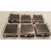 Amazon.com: 6 Black Plastic Lapel Pin Presentation Display Case Hinged ...