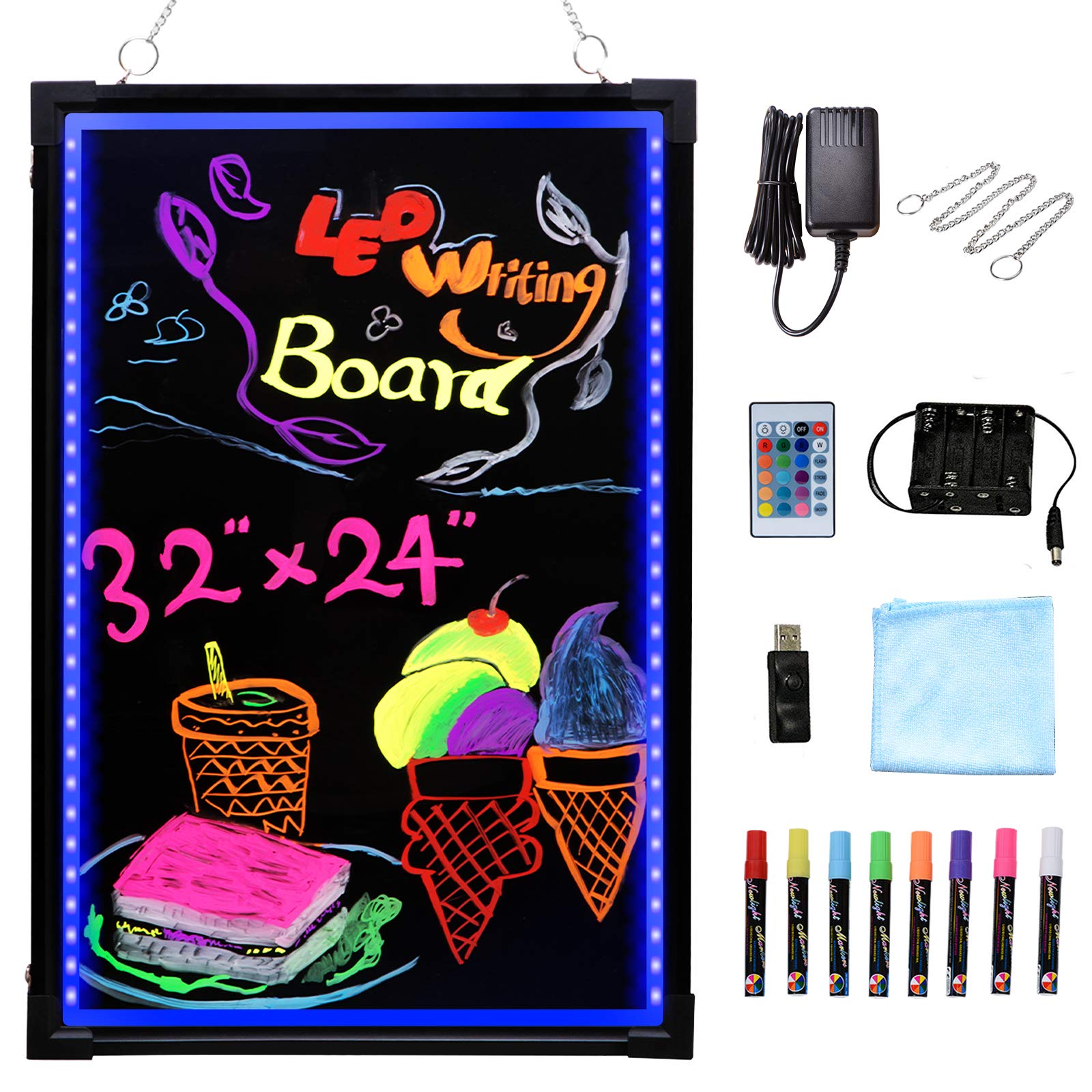 Mua Voilamart LED Message Writing Board, 32" x 24" Flashing Illuminated ...