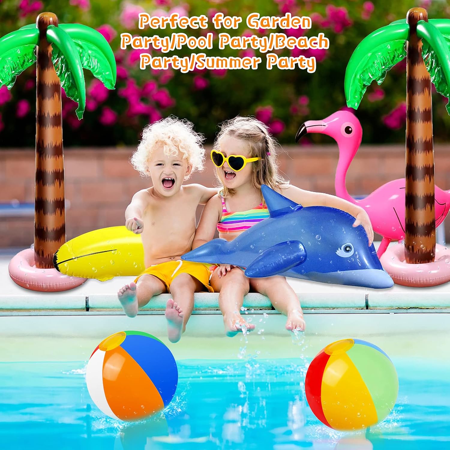 Eutionho Pool Inflatables Toys for Parties, Inflatable Palm Trees ...