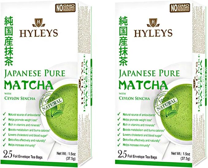 Amazon.com: HYLEYS TEA Wellness Tea, Japanese Pure Matcha and Ceylon ...