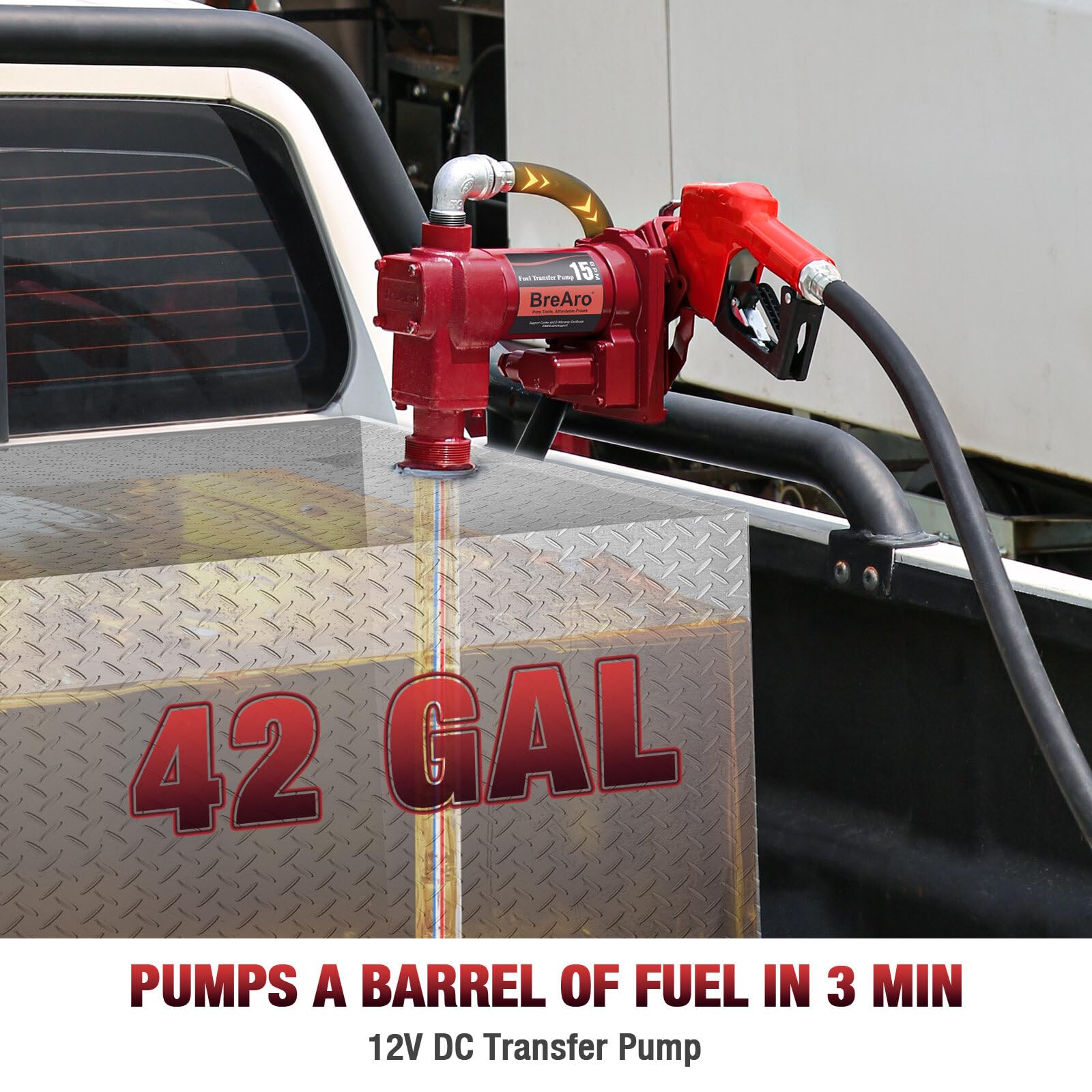 Mua Fuel Transfer Pump 12 Volt w/Automatic Nozzle, 15 GPM High Flow DC ...