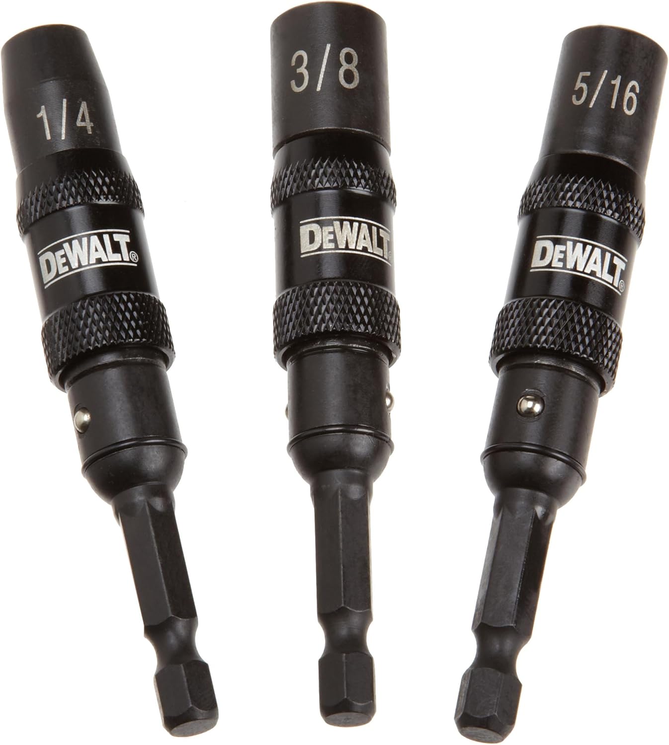 DEWALT DWPVTDRV3 3-Piece Impact-Ready Pivoting Nutsetters, 1/4-Inch , 3 ...