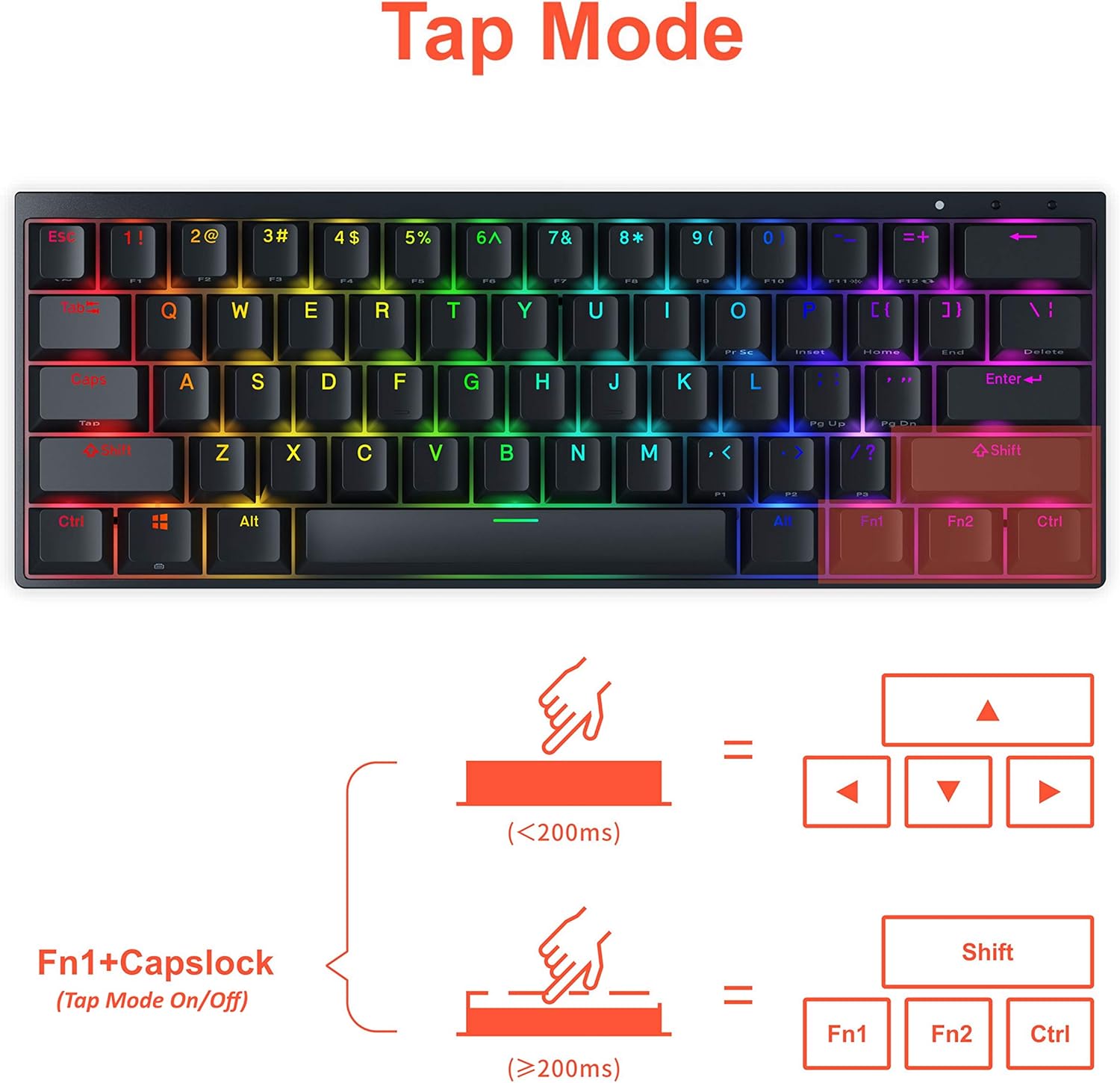 Durgod HK Venus RGB Mechanical Gaming Keyboard – 60% Layout – Double ...
