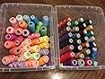 60 Assorted Color Polyester Sewing Thread Spools 250 Yards Each ...